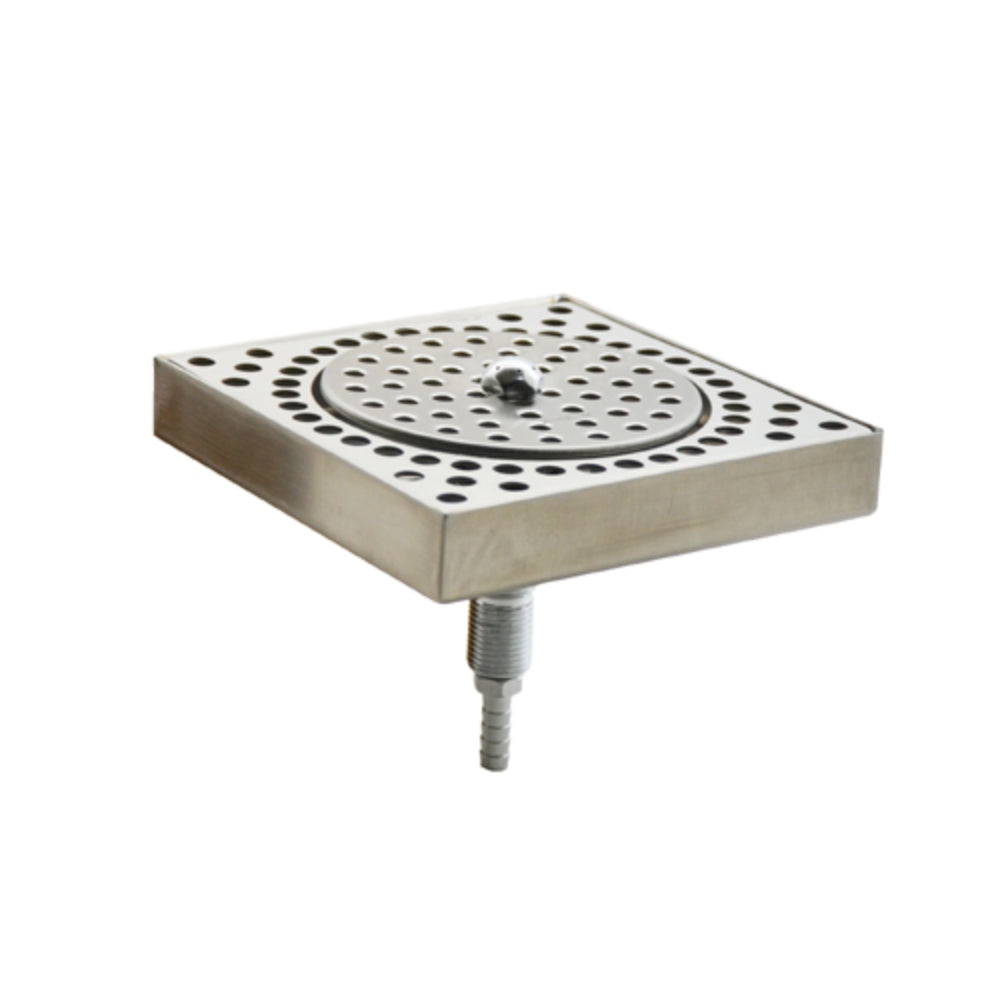 Krome 6-3/8″x 6-3/8″ Glass Rinser Drip Tray – Brushed Stainless – With ...